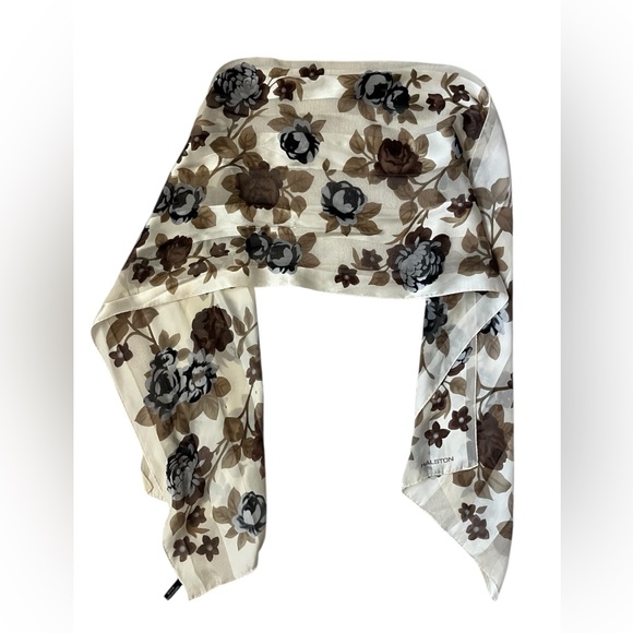 H by Halston | Accessories | Vintage Halston Silk Scarf | Poshmark